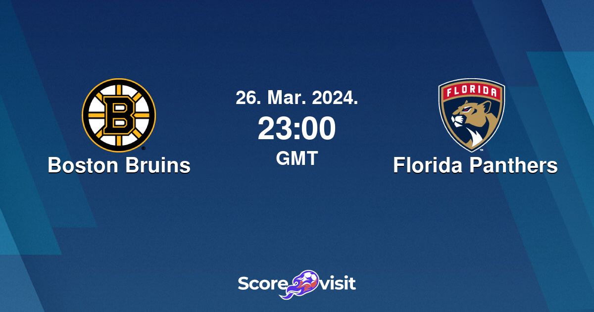 the match between Boston Bruins vs florida panthers has being ...